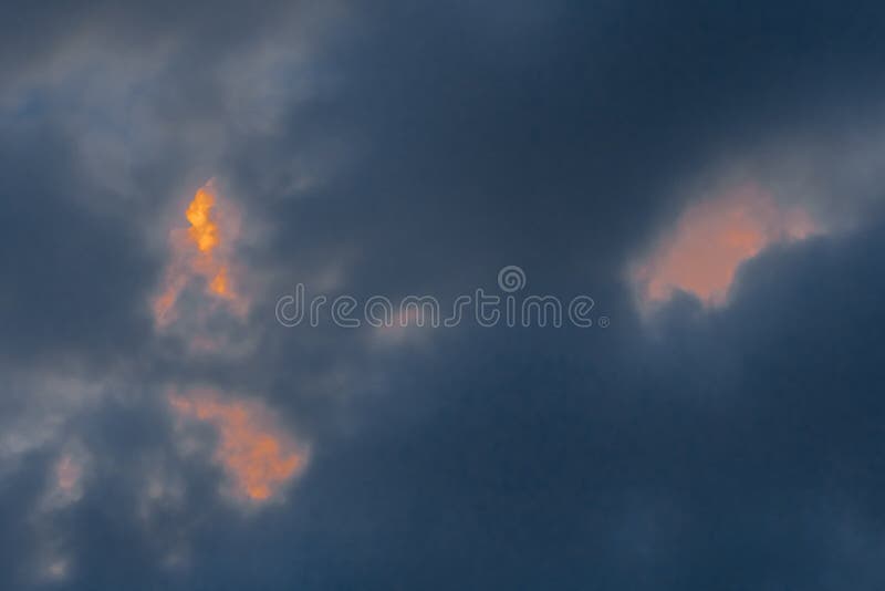 Dark Blue Storm Clouds Weather Change Bad Weather Rain Sky Stock Image ...
