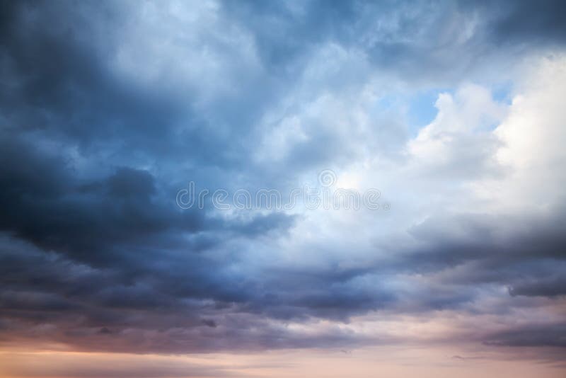 Dark Blue Stormy Cloudy Sky Stock Image - Image of natural, scene: 45605619