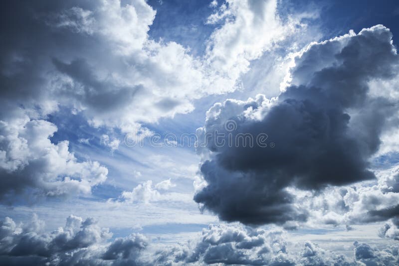 Storm Clouds in Blue Sky stock image. Image of pattern, approaching - 41271