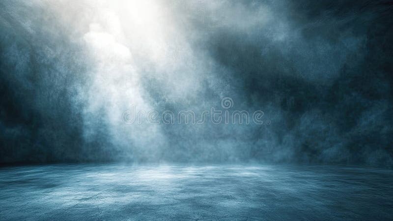 Dramatic Blue Studio Background with Smoke and Light Rays Ideal for ...