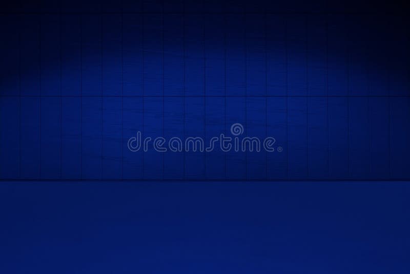 Dark Blue Studio Background. a Room Illuminated with Blue Light Stock ...