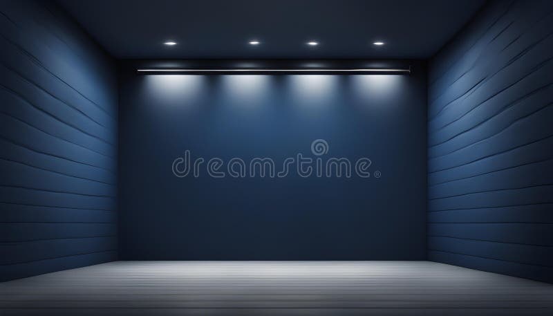Dark Blue Studio Room Background Stock Illustration - Illustration of ...