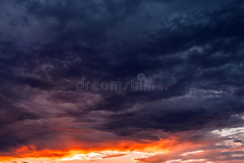 Dark Blue Sunset Cloud stock photo. Image of cloud, nature - 43061778