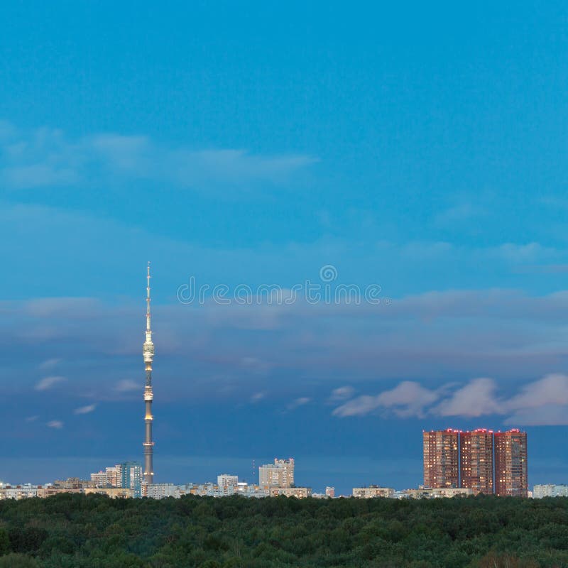 Dark Blue Sunset Sky Over City Stock Photo - Image of dusk, home: 44391984