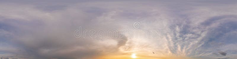 Blue Sky Panorama with Cirrus Clouds. Seamless Hdr 360 Degree Pano in ...