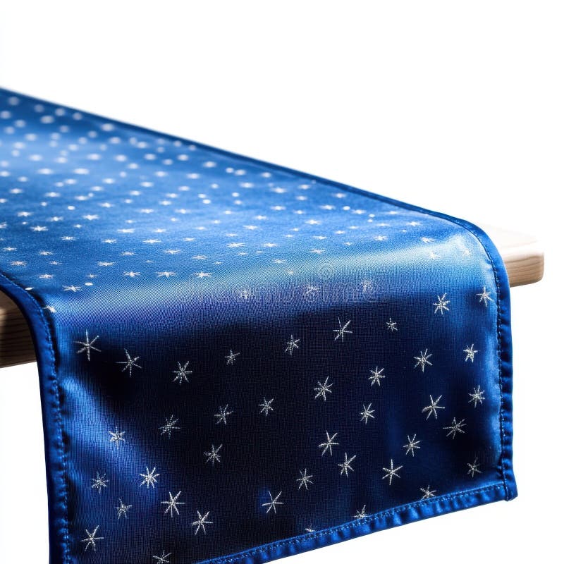 Dark Blue Table Runner with Silver Stars Stock Illustration ...
