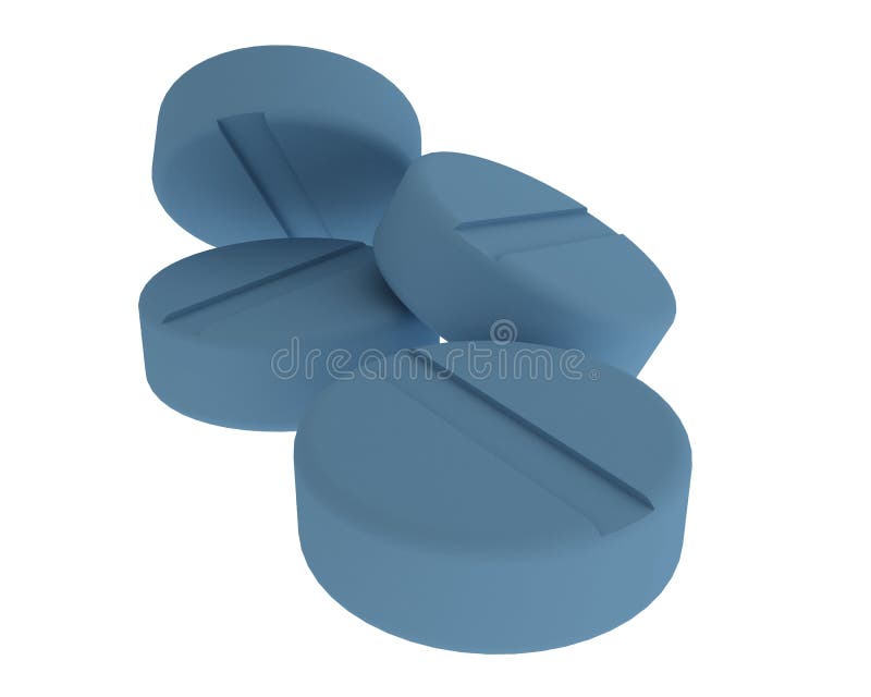 Red and Blue Tablets on a White Background. Background of Medicines ...