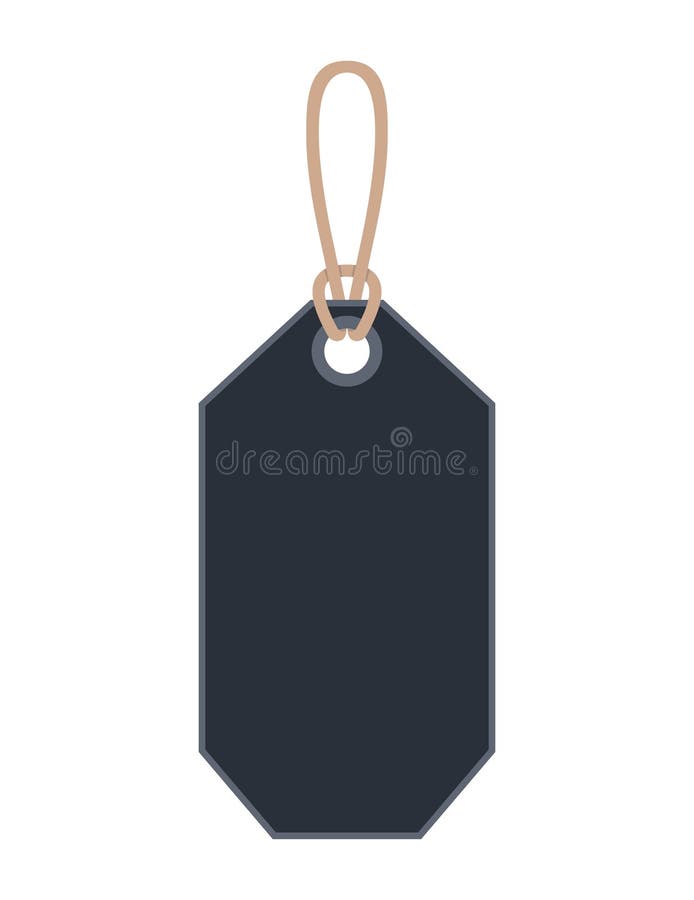 Dark blue tag stock vector. Illustration of gift, string - 225604266