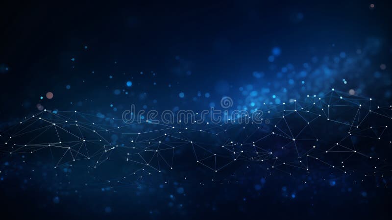 Dark Blue Technical Background: Abstract Technology Stock Illustration ...