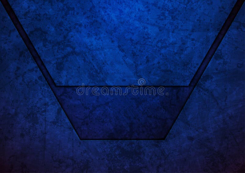 Dark Blue Technology Abstract Background with Ancient Grunge Texture ...