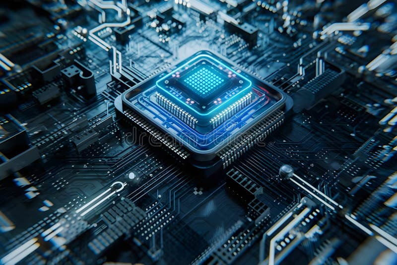 Dark Blue Technology Aesthetics Artificial Intelligence Stock ...