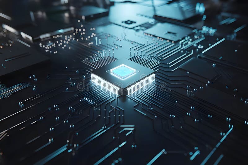 Dark Blue Technology Aesthetics Artificial Intelligence Stock ...