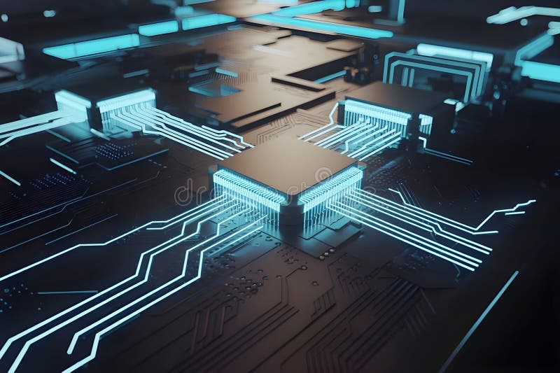 Dark Blue Technology Aesthetics Artificial Intelligence Stock ...