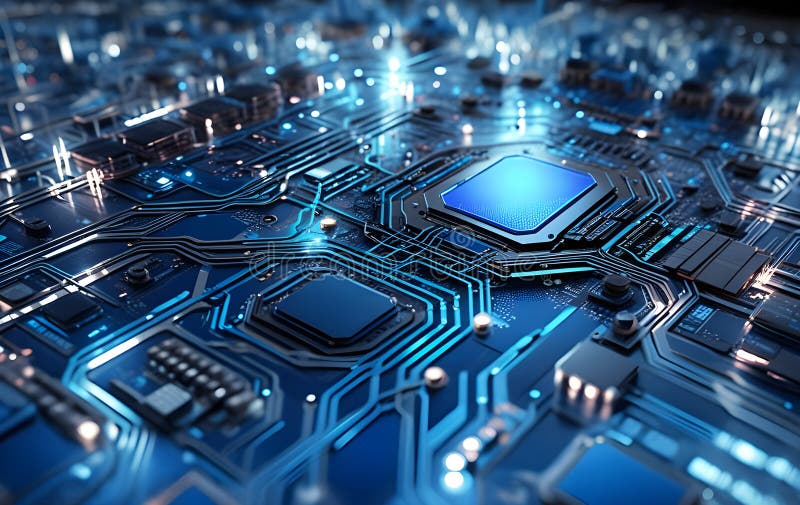 Dark Blue Technology Aesthetics Artificial Intelligence Stock ...