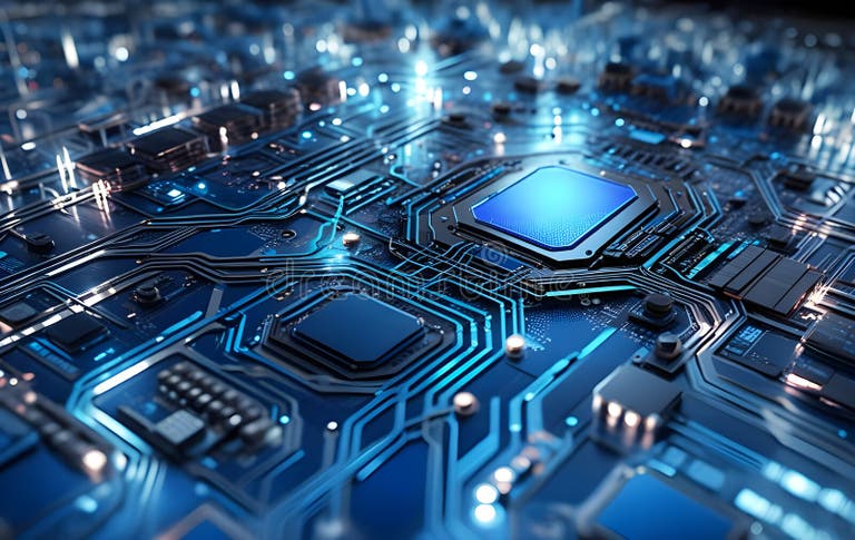 Dark Blue Technology Aesthetics Artificial Intelligence Stock ...