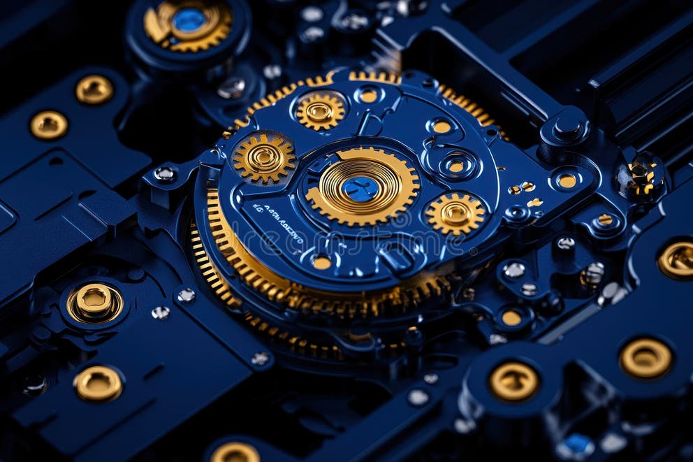 Tech Aesthetics: Dark Blue Artificial Intelligence Stock Background ...