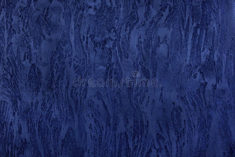 Dark Blue Texture of Venetian Plaster. Background Image Stock Photo ...