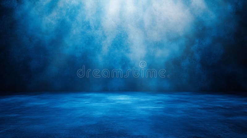 Dark Blue Textured Room Background with Ambient Lighting Stock ...