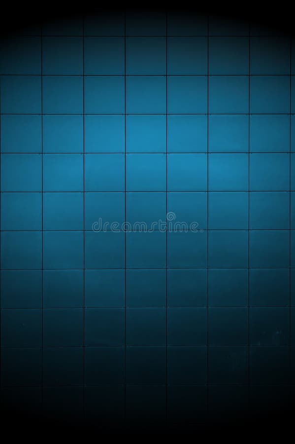 Dark Blue Tiled Wall with Spotlight Stock Image - Image of ...