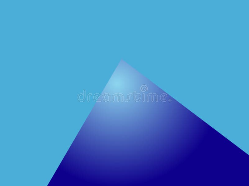 Dark Blue Triangle with White Gradation on a Light Blue Background ...