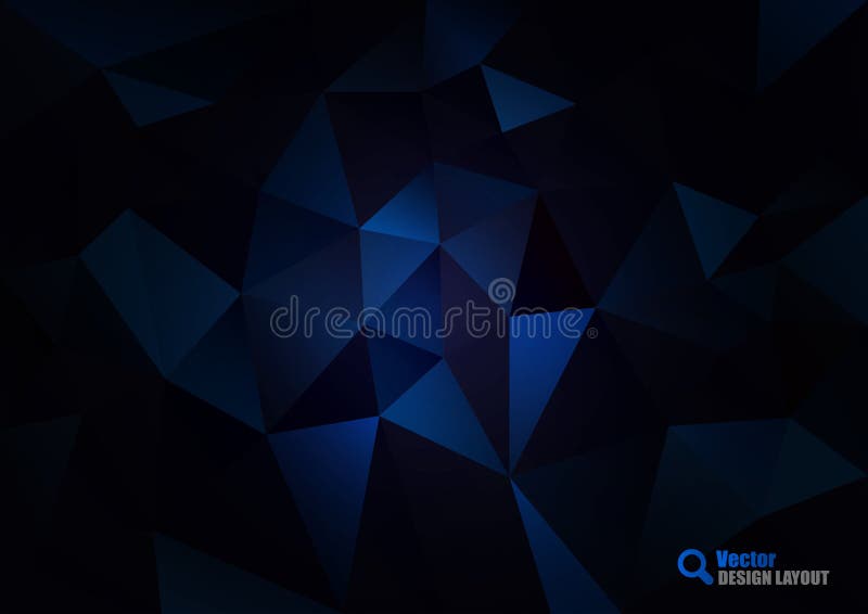 Dark Blue Triangles stock vector. Illustration of design - 41443155