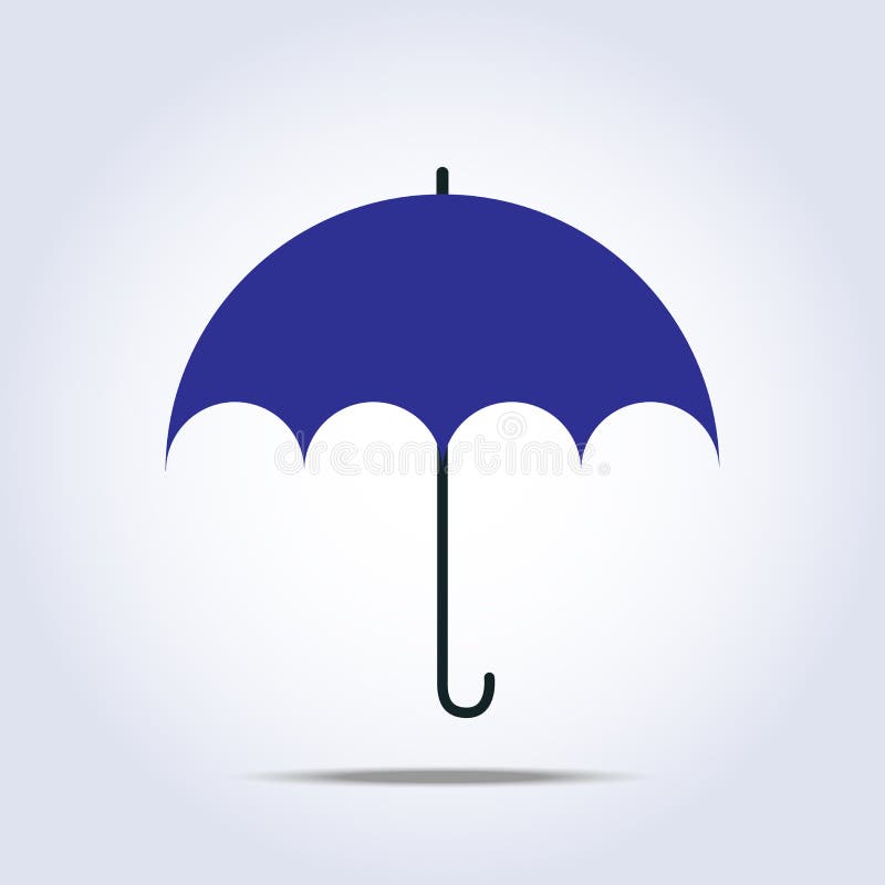 Dark Blue Umbrella Simple Icon Stock Vector - Illustration of equipment ...