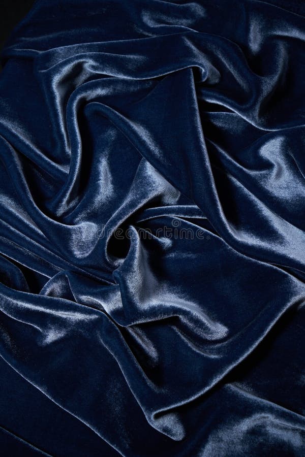 Dark Blue Velvet Background Stock Image - Image of textiles, shiny ...