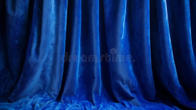 Dark Blue Velvet Curtain Texture Background Stock Illustration ...