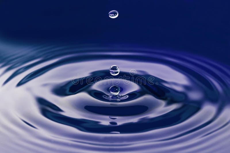 Dark Blue Water Drop Abstract Stock Photo - Image of liquid, circle ...