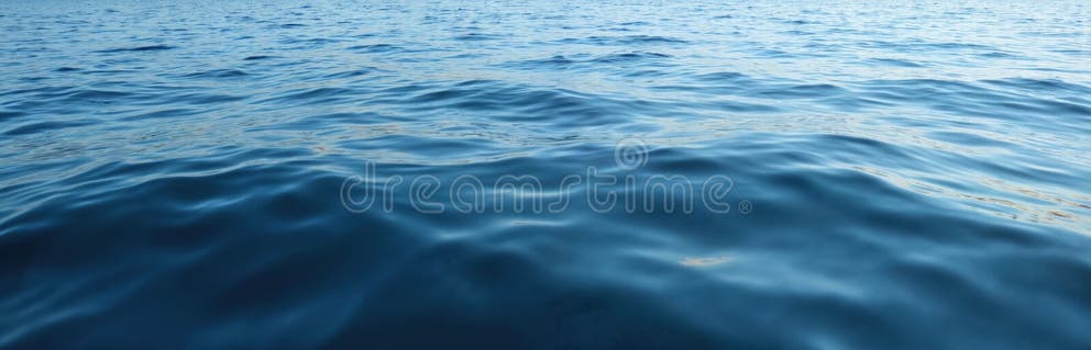 Dark Blue Water Surface with Subtle Waves, Reflections. Rippling Marine ...