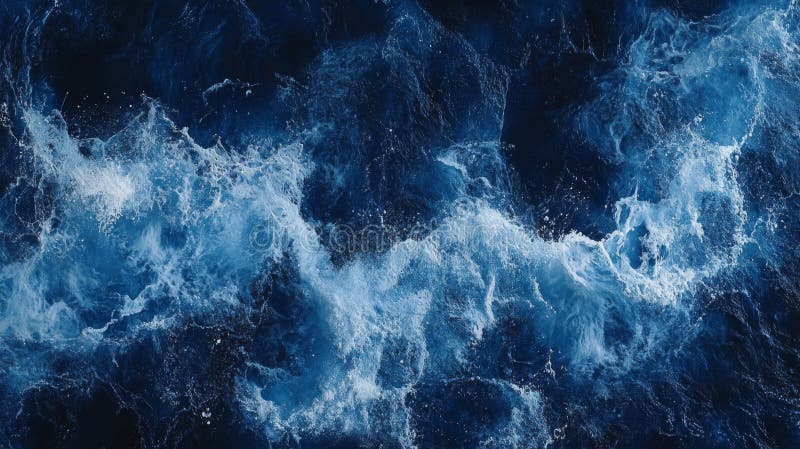 Dark Blue Water with White Foam Texture Stock Illustration ...