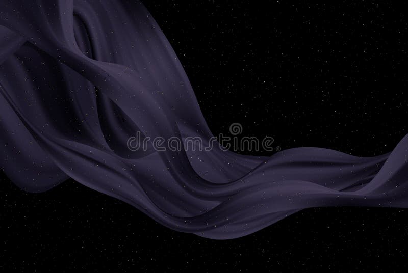 Dark Blue Wavy Vector Wave on Black Background, Design Element Stock ...