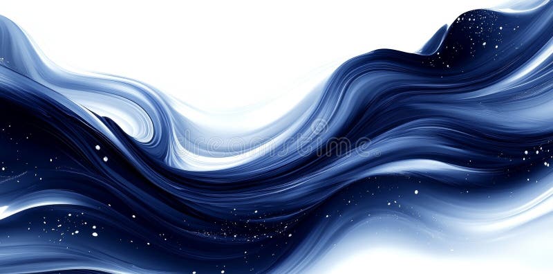 A Dark Blue and White Abstract Background Featuring Swirling Waves ...