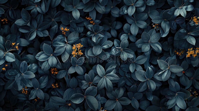 Dark Botanical Background. Dark Leaf Texture, Natural Lush Foliage ...