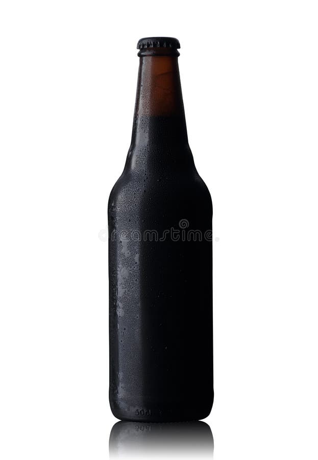 Dark bottle with beer stock image. Image of reflex, glass - 171006039