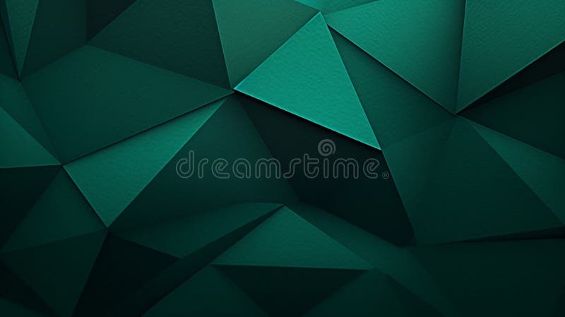 Dark Bottle Green Teal Jade Abstract Background. Geometric Shape. 3d ...