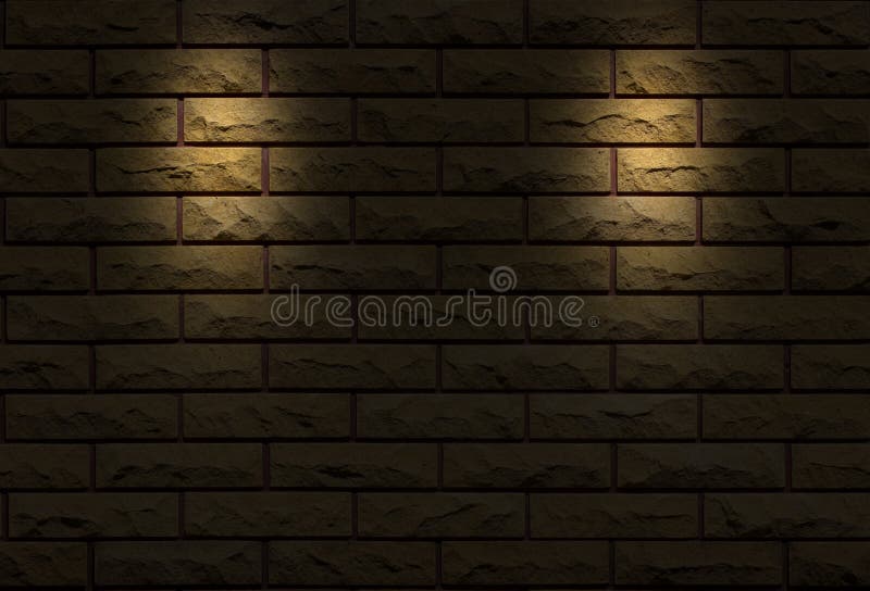 Dark Brick Wall Background with Two Light Sources for Wallpaper Stock ...
