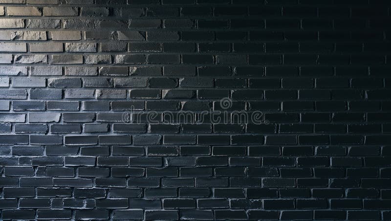 Dark Brick Wall Features Subtle Variations in Light and Texture Stock ...