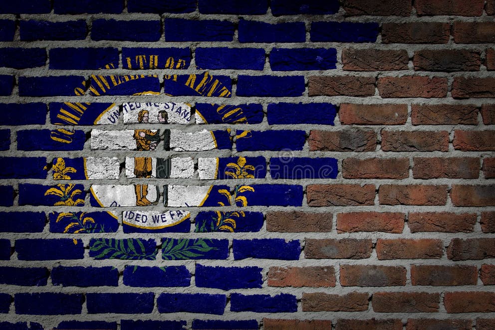 Dark brick wall - Kentucky stock photo. Image of material - 44623872