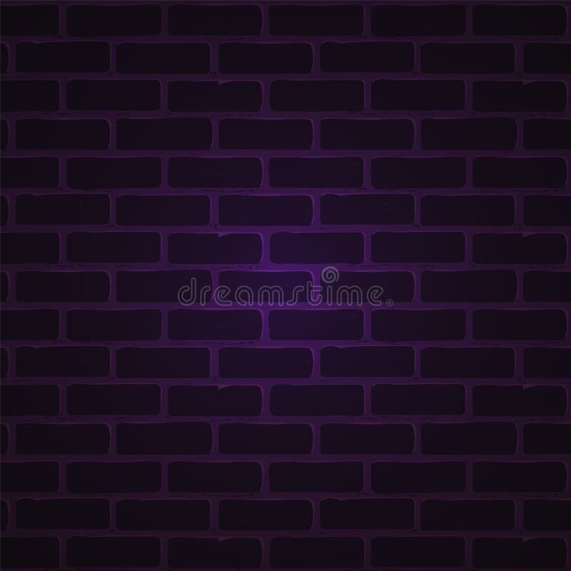 Dark Brick Wall Pattern Background Surface, Vector Illustration. Stone ...