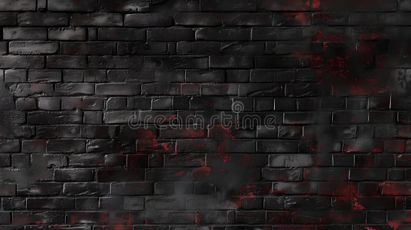 Dark Grunge Textured Brick Wall with Subtle Red Highlights. Perfect for ...