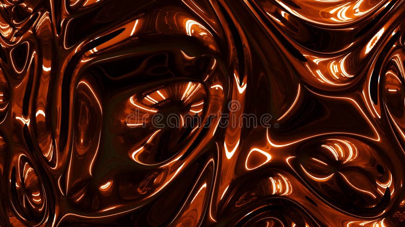 Dark Bronze Metallic Texture with Flowing Ripples and Deep Shadow ...