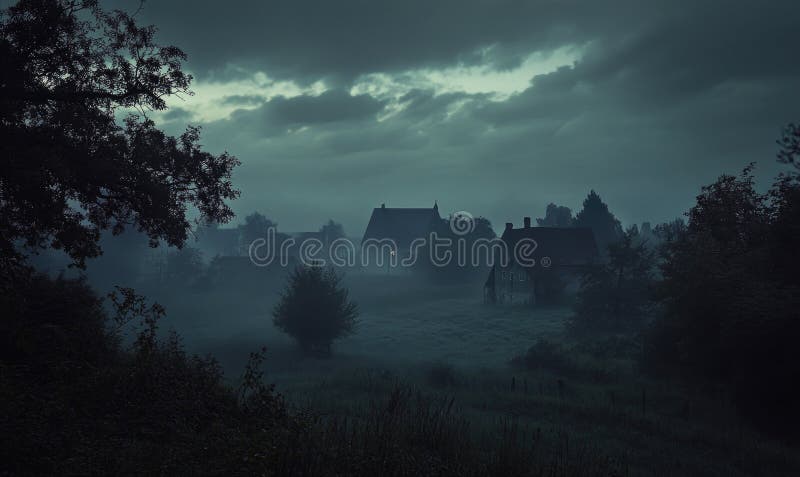 Dark and Brooding Clouds Gathering Over a Quiet Lake Stock Image ...