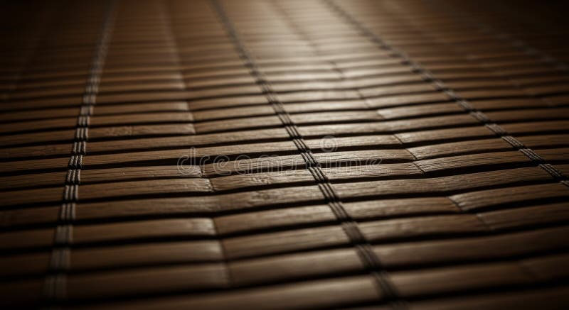 Dark Brown Bamboo Mat Texture Close Up Stock Illustration ...