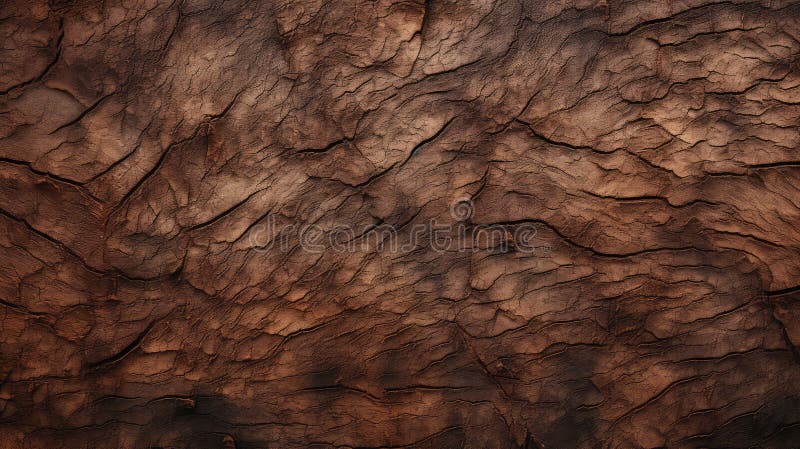 Textured Surface of Dark Brown Bark with Intricate Patterns Stock ...
