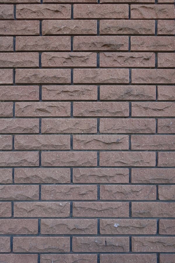Brown Brick Veneer Wall with Black Mortar Joints Stock Image - Image of ...