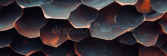 Dark Brown Cone Wafer Texture Featuring Tightly Packed Hexagonal ...