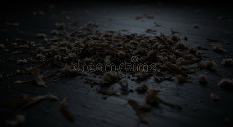 Dark Brown Dust Pile on Dark Surface Close Up Stock Illustration ...