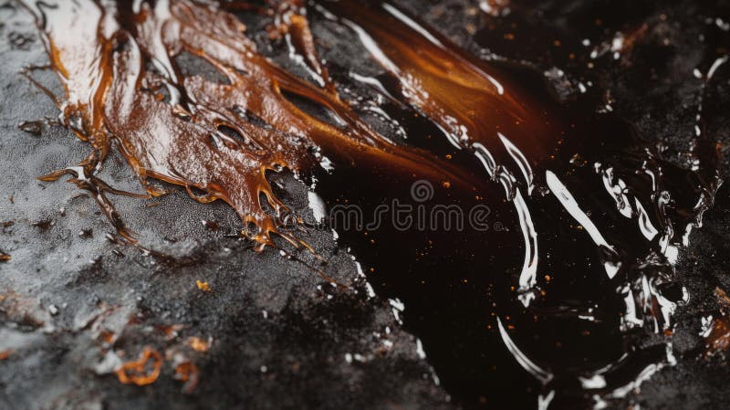 Dark Brown Glossy Liquid Texture with Golden Sparkle Stock Illustration ...