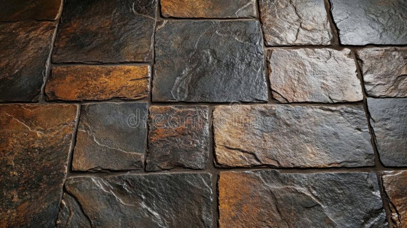 Dark Brown and Gray Stone Floor Tiles Pattern Stock Illustration - Illustration of tiles, marble ...